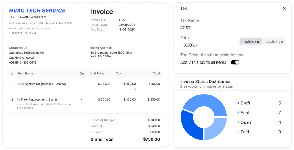 Field Service Invoicing Software - AI Powered | FieldCamp